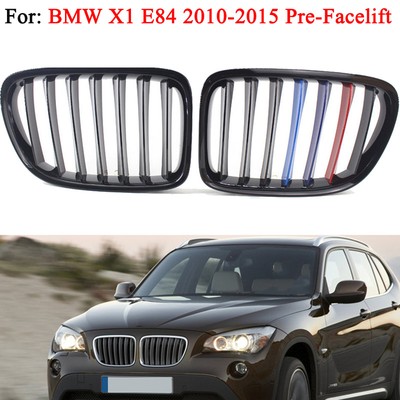 Pair Gloss Black M-Color Kidney Sport Grille Grill for BMW E84 X1 SUV ...