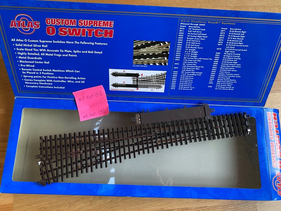 Atlas O-Gauge #5 Turnout RIGHT #6025 - 1 piece (#3) | eBay