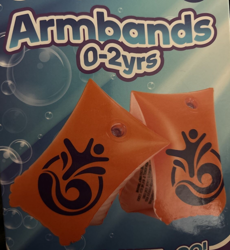 2 Pairs Child Kids Inflatable Swimming Arm Bands Roll Up Armbands 0-2 ...