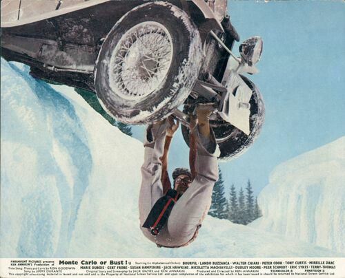 MONTE CARLO OR BUST LOBBY CARD ORIGINAL TONY CURTIS CLASSIC ALVIS SPEED ...