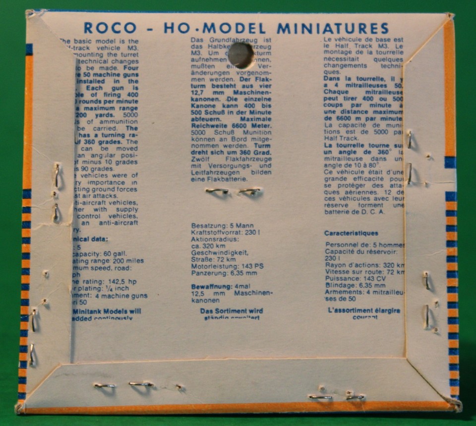 Roco Minitanks Z-278 US Army halftrack new in original box vintage ...