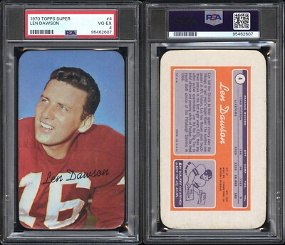 1970 Topps Super #4 Len Dawson Chiefs PSA 4 VG EX | eBay