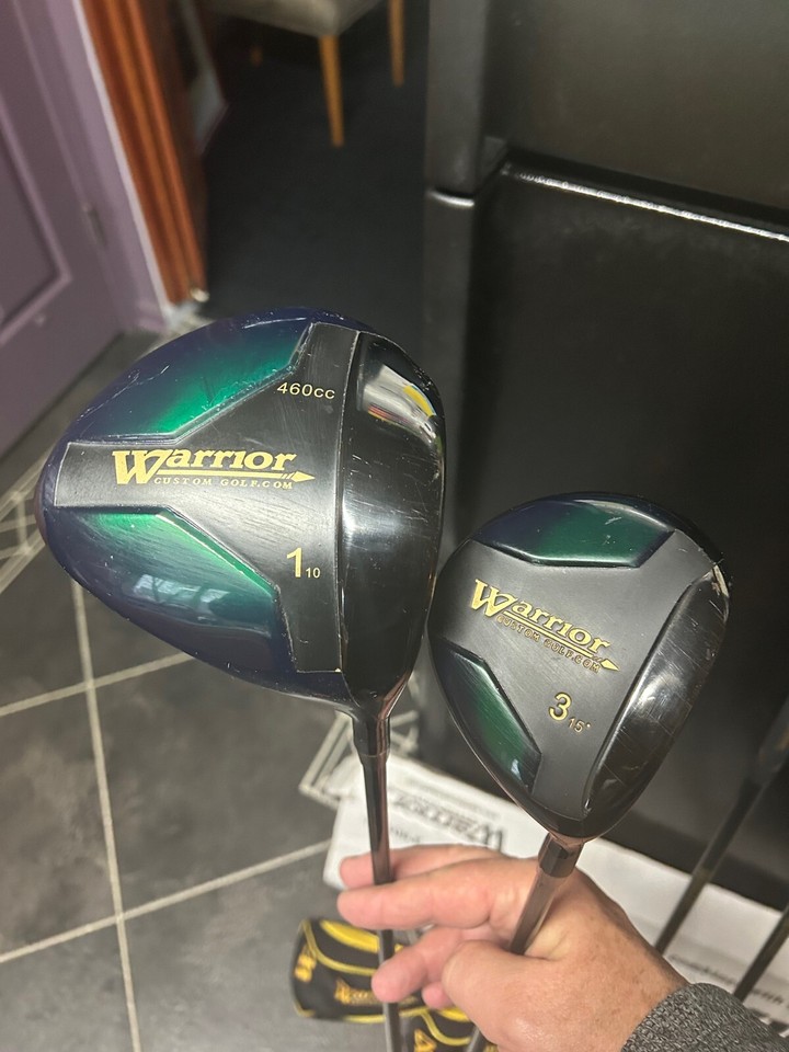 GOLF CLUB SET Warrior Golf Driver 3 wood (3,4 irons) TaylorMade Burner ...