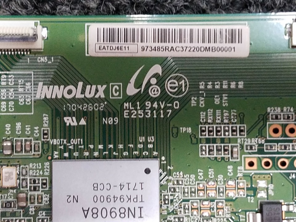 PHILIPS 50" 50PFL5602/F7A T-CON BOARD UNIT E253117-EATDJ6E11 TIMING ...