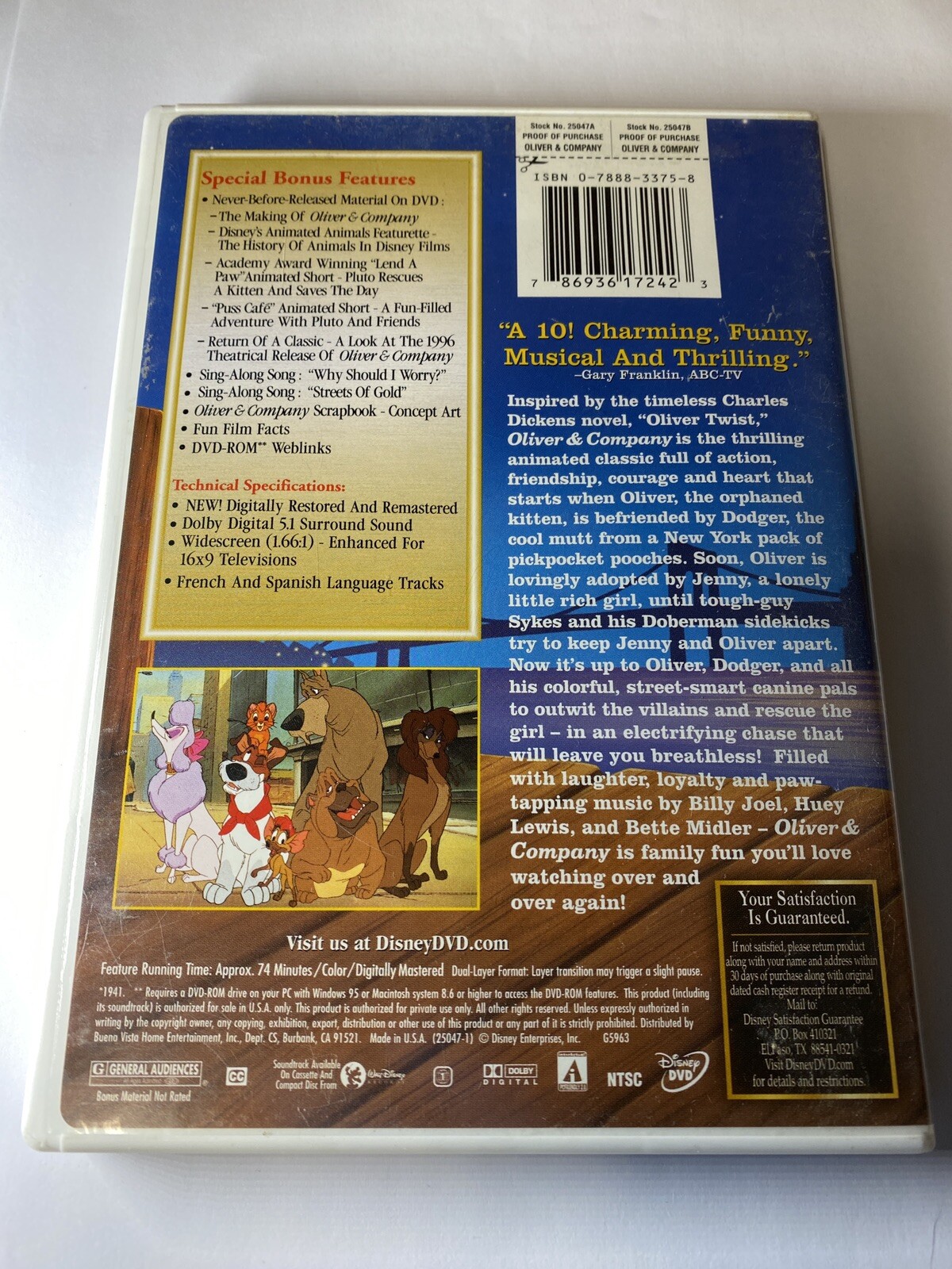 Oliver and Company (DVD, 2002) 786936172423| eBay