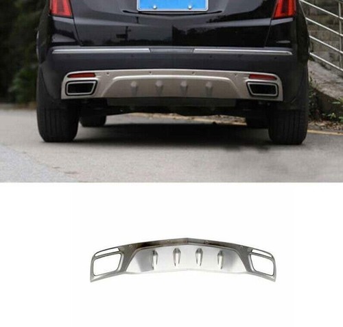 For Cadillac XT5 2020-2024 Silver Steel Rear Bumper Diffuser Spoiler ...