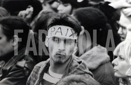 Vintage Press Photo History, Paris, Peace Demonstration, 1991, Print ...
