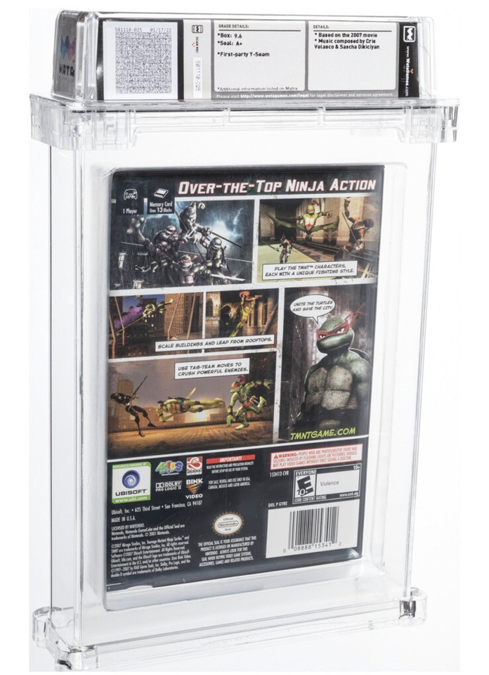 2007 GameCube TMNT Ninja Turtles Graded Game Sealed 9.6 WATA Vga Cgc | eBay