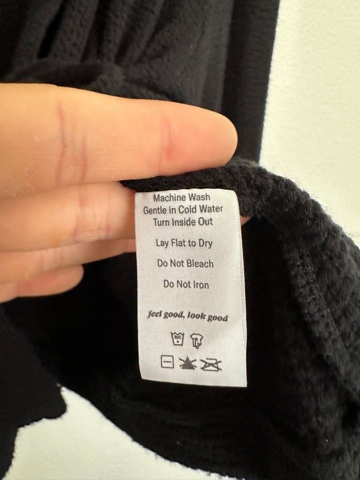 RicherPoorer Women's Bounce Knit Wrap Top Cardigan Black Relaxed Size ...