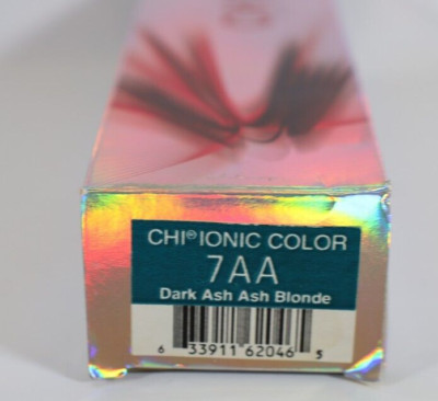 CHI Ionic Permanent Shine Hair Color 7AA Dark Ash Ash Blonde 3 oz Tube ...