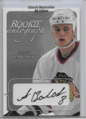 03/04 BAP ULTIMATE MEMORABILIA SILVER ROOKIE AUTOGRAPH Anton Babchuk ...