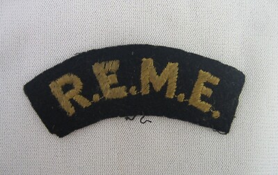 WW2 British Royal Electrical Mechanical Engineers REME Shoulder Patch ...