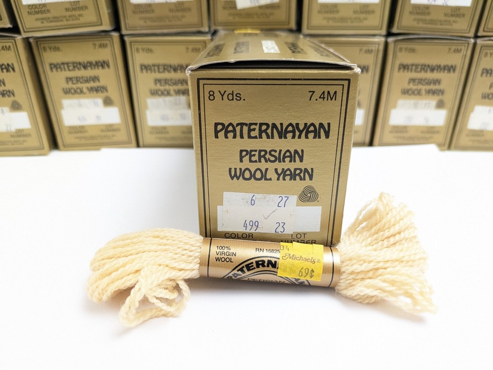 Paternayan Persian Wool Yarn 8 Yards 3-Ply Lot NOS ~ FULL BOXES ~ Many ...