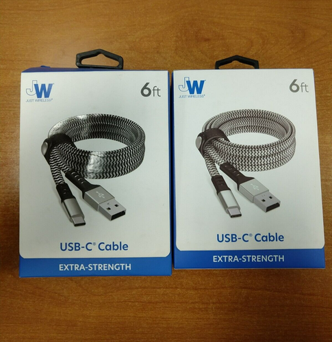 2 Boxes: Just Wireless 6ft. USB-C Cable Extra Strength - E7D | eBay