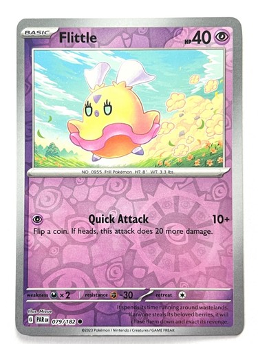 Flittle 079/182 Reverse Holo Common Paradox Rift Pokemon Pack Fresh ...