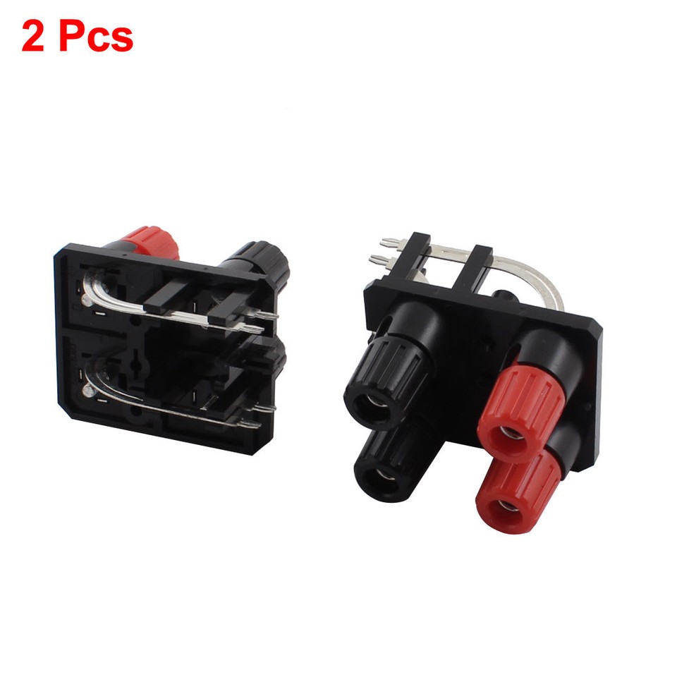 2 Pcs 2 Row Red Black 4 Pin 4 Position Screw Speaker Terminals | eBay