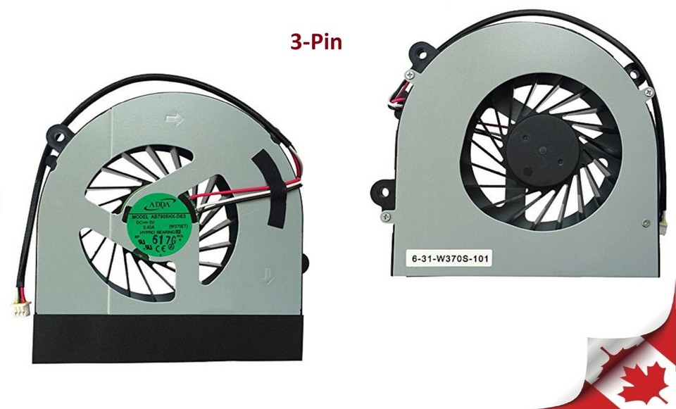 New Clevo W230SS W230ST W350ET W350STQ W370S W370ST CPU Cooling Fan ...