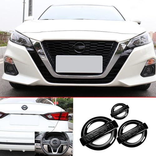 For Nissan Altima 2019-2022 Gloss Black Letters Front Rear Back Logo ...