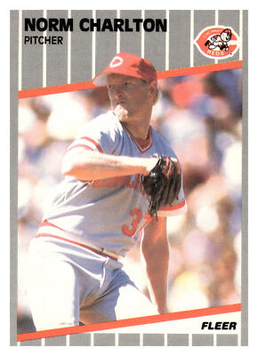 1989 Fleer 155 Norm Charlton Cincinnati Reds RC | eBay