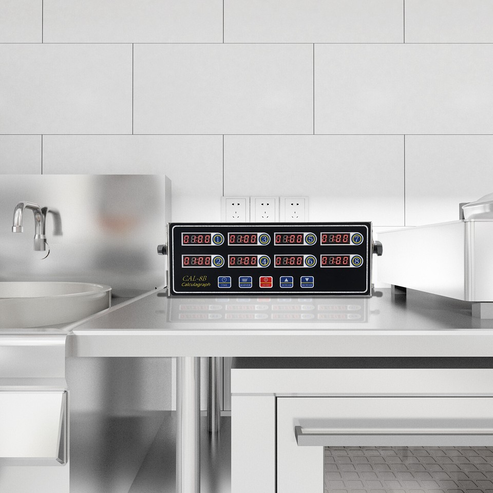 Digital Commercial Countdown CAL-8B 8 Channel Timer Kitchen ...