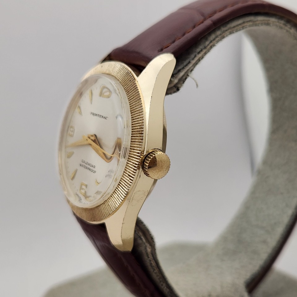 Vintage FRONTENAC men's manual winding watch Date Baumgartner 866 swiss ...