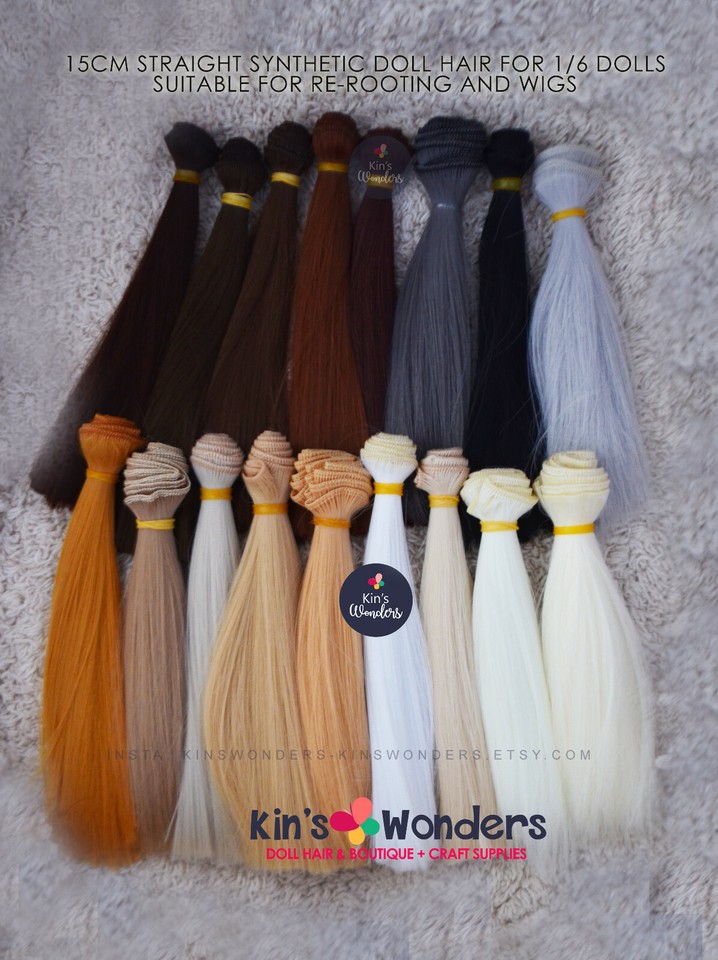 Synthetic Doll Hair Straight Weft BJD Blythe Monster High reroot custom ...