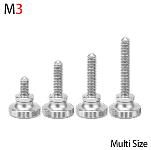 Stainless Steel Knurled Thumb Screw M3 Hand Grip Knob Screw Round Arc ...