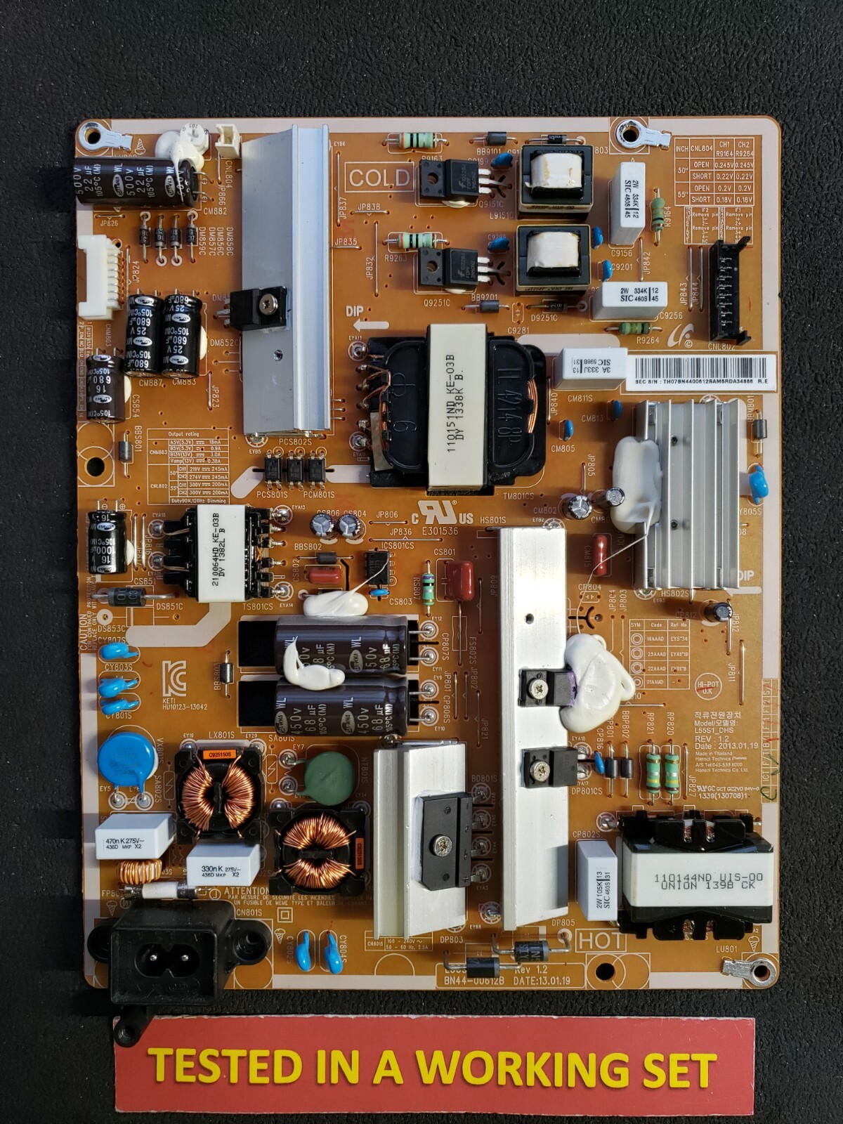 (WORKING) SAMSUNG POWER SUPPLY BN44-00612B WORKS A FEW MODELS CHECK ...