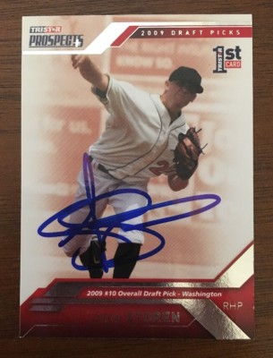 DREW STOREN 2009 TRISTAR AUTOGRAPHED SIGNED AUTO BASEBALL CARD 9 ROOKIE ...
