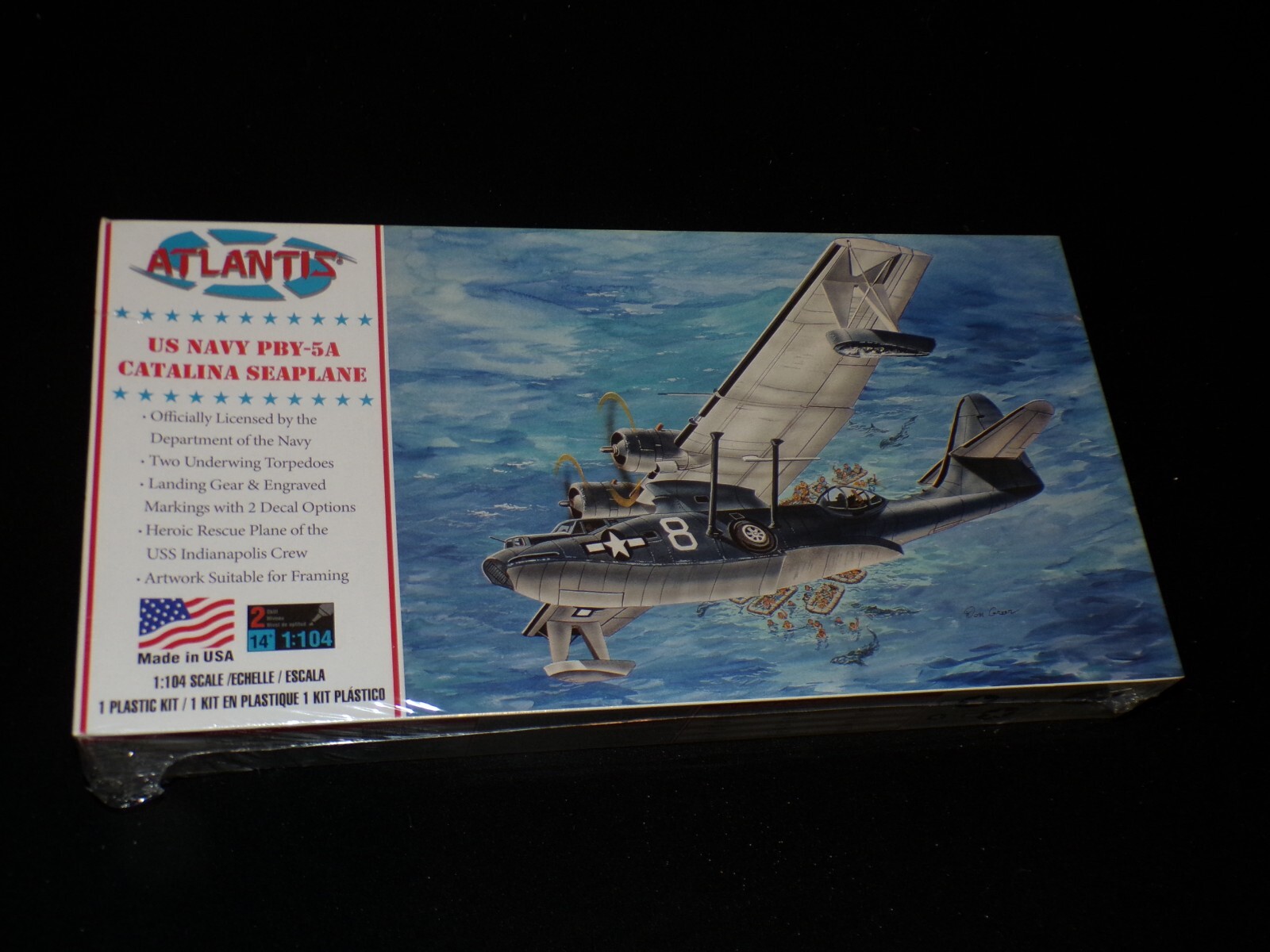 US NAVY PBY-5A CATALINA SEAPLANE ATLANTIS 1:104 MODEL AIRPLANE KIT ...