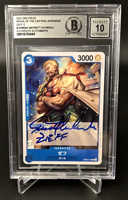 Zeff Signed Card One Piece Garrett Schenck TCG Slab Autograph Beckett ...