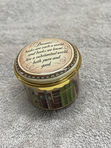 Halcyon Days Enamel William Wordsworth Sonnet Trinket Pill Box 1 3/4 ...