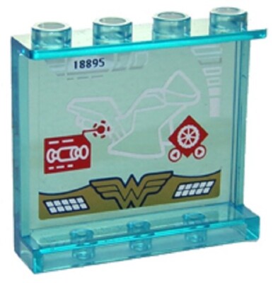 LEGO Wonder Woman Control Monitor Screen Panel Computer Motorcycle DC ...