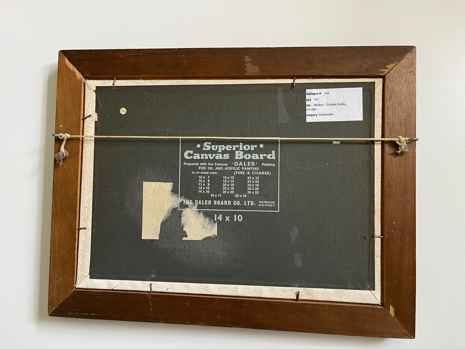 Olive Walker ' Golden Valley' Oil on Board signed 'OW' 43cm x 33cm ...