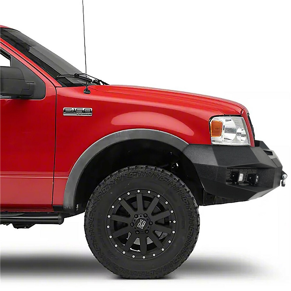 Steel Off-road Front Winch Bumper w/ 4x Led Spotlights Fit 2004-2008 ...