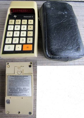 VINTAGE TEXAS INSTRUMENTS TI DATAMATH II CALCULATOR w/ RED LED READOUT ...