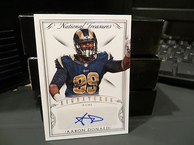 National Treasures Autograph Signatures Rams Aaron Donald 78/99 2015 | eBay
