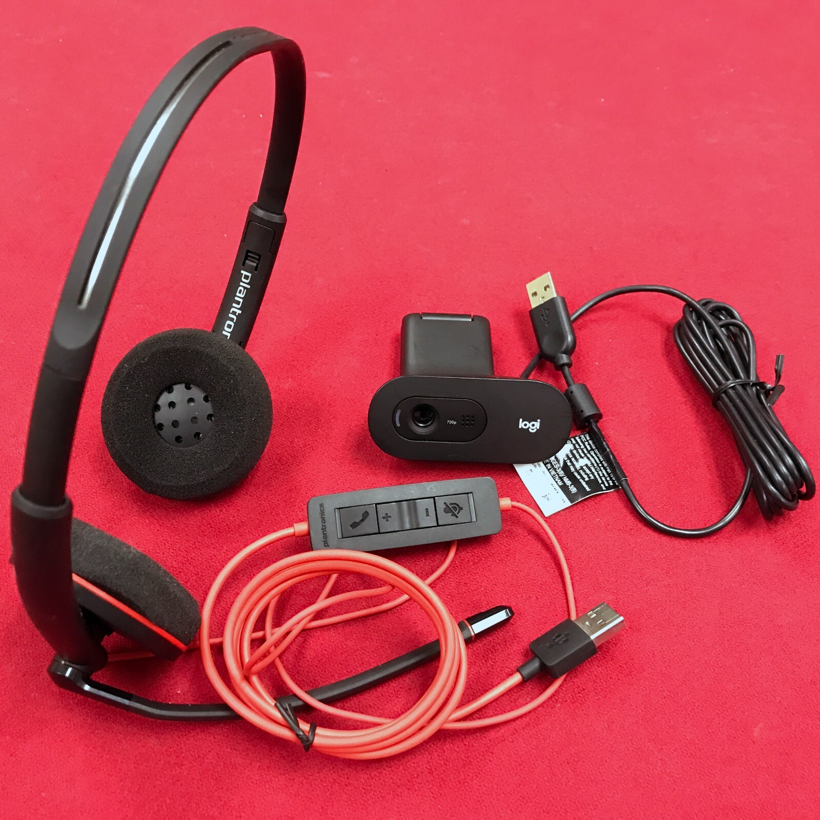 Plantronics Headset C3220 + Logitech C270HD Webcam V-U0018 Bundle | eBay