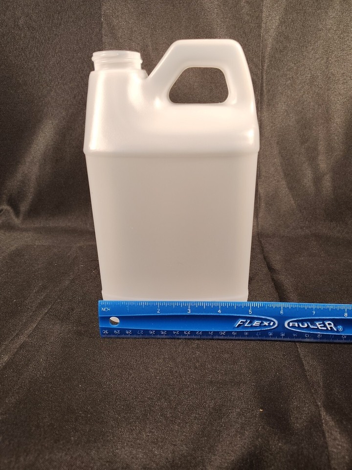58 Pack Uline Half Gallon Plastic Jug F-Style Natural No Caps 64 Oz ...