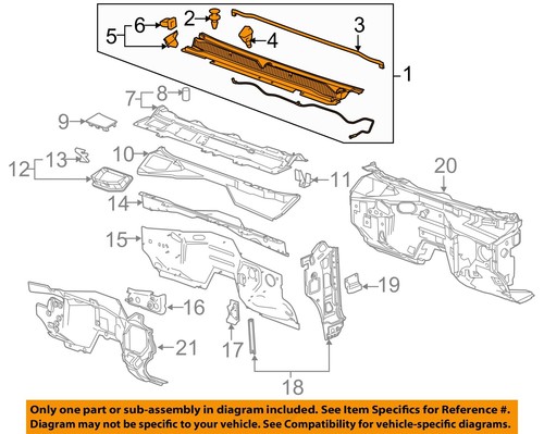 GM OEM 15-20 Suburban,Tahoe Cowl Cowl-Cowl Grille 23454604 | eBay