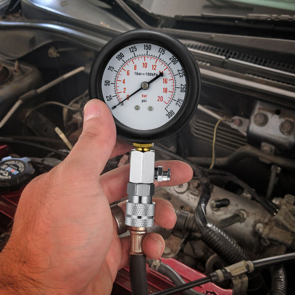 ENGINE COMPRESSION TESTER TESTING GAUGE GAGE CHECK TEST TOOL KIT | eBay