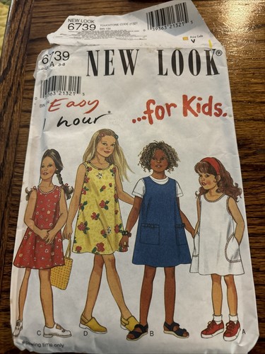New Look Sewing Pattern 6739 Dress Jumper Girls Size 3-8 | eBay