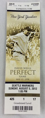 MLB 2012 08/05 Seattle Mariners at New York Yankees Ticket-Raul Ibanez ...