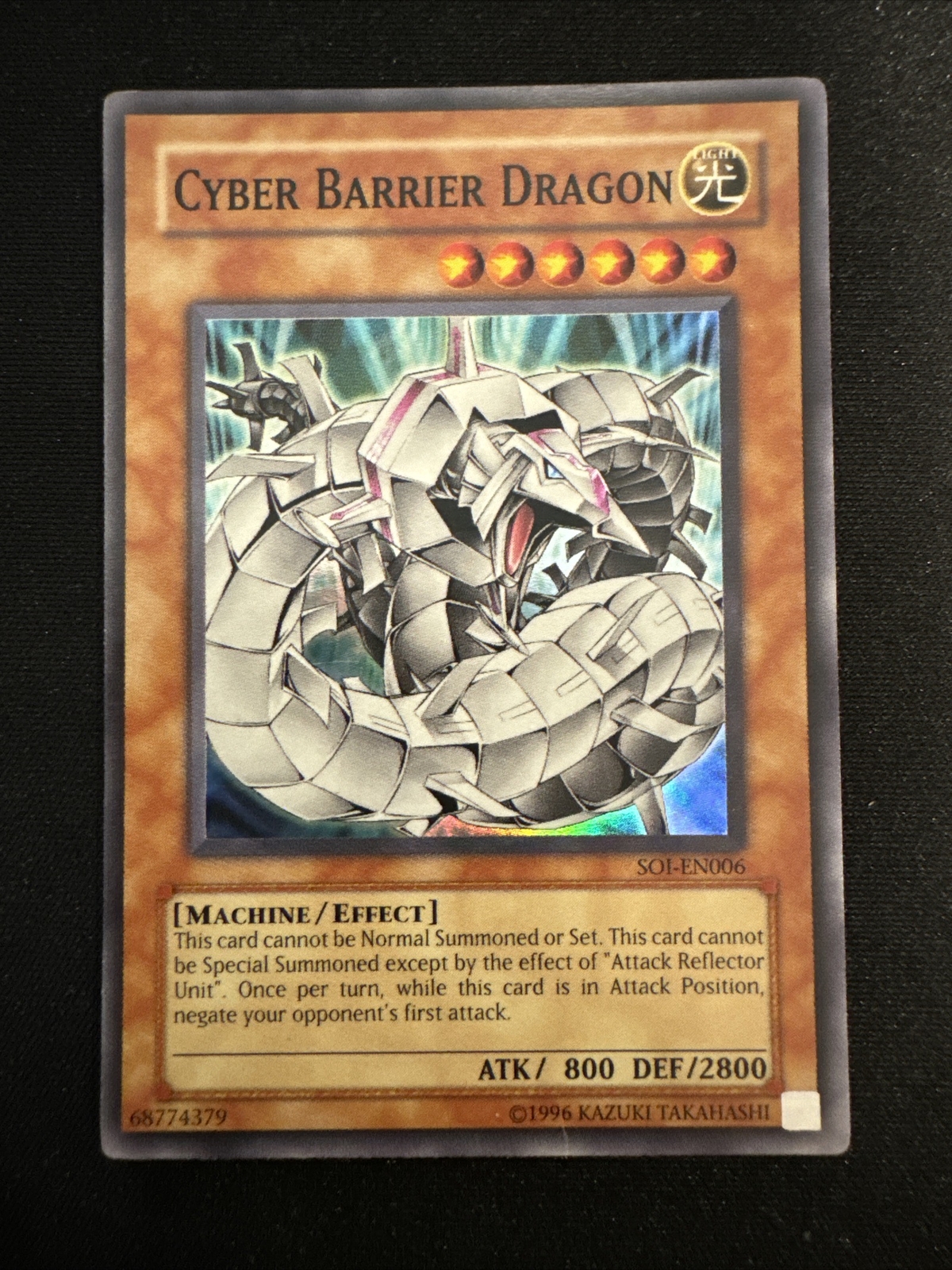 Cyber Barrier Dragon SOI-EN006 Super Rare Yugioh Card | eBay