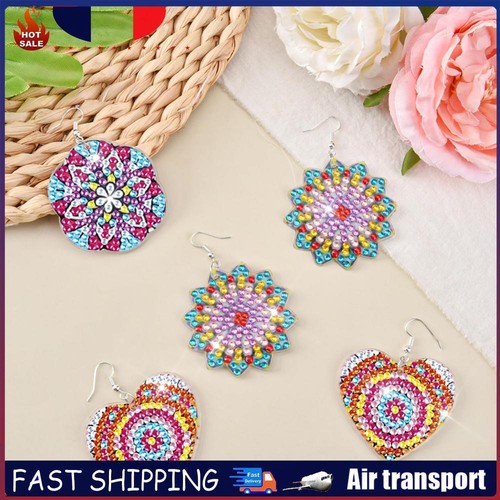 8 Pairs Double Sided Diamond Painting DIY Earring Making Kit for Women ...