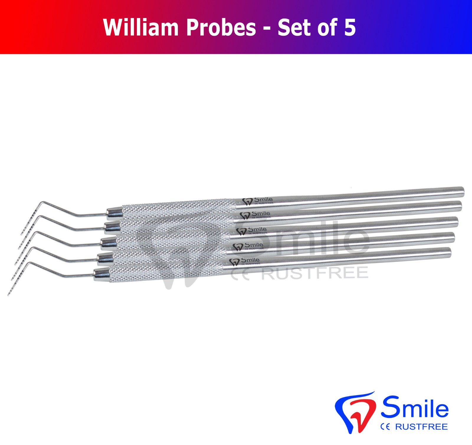 Periodontal Probes William 14W X 5 Dental Examination Pocket Probe ...