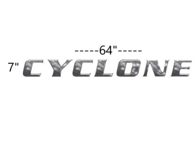 CYCLONE by Heartland CHROME Vinyl Decal L@@K Sticker RV Trailer Class A ...