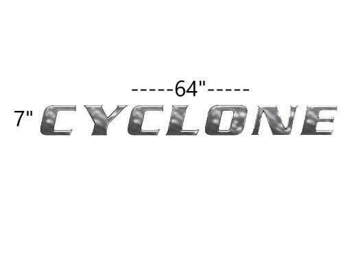 CYCLONE by Heartland CHROME Vinyl Decal L@@K Sticker RV Trailer Class A ...