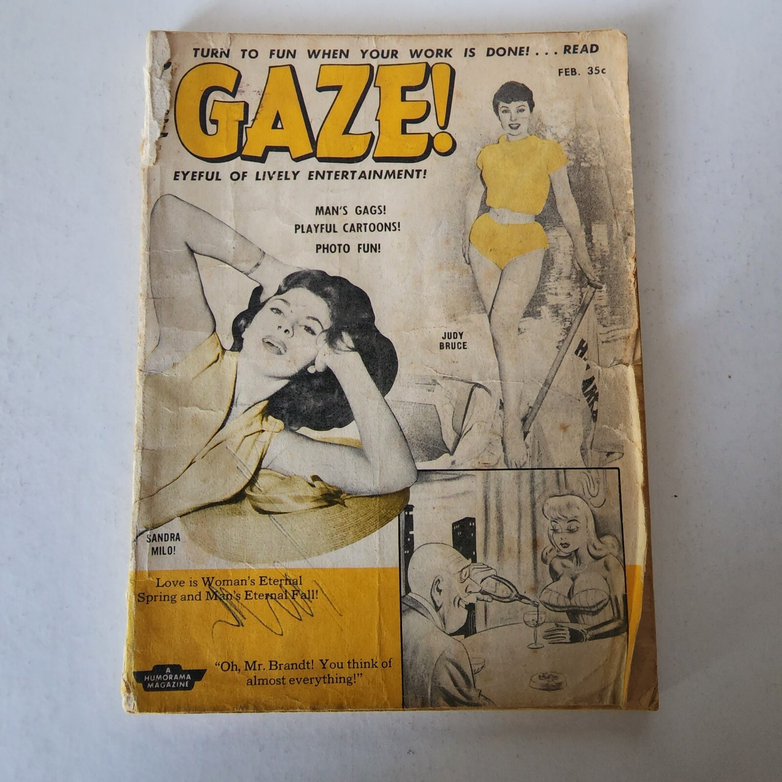 Gaze! Humorama Magazine Cartoons Feb 1958 Vol 2 No 17 Eyeful of Entertainment | eBay