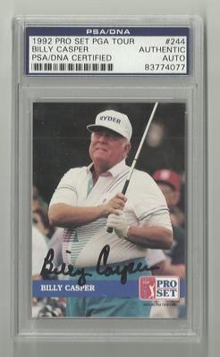 Billy Casper Signed 1992 Pro Set card PSA/DNA Auto Masters | eBay